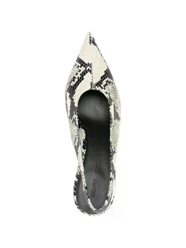 Khaite Bella Python-embossed Leather Pumps - Neutrals