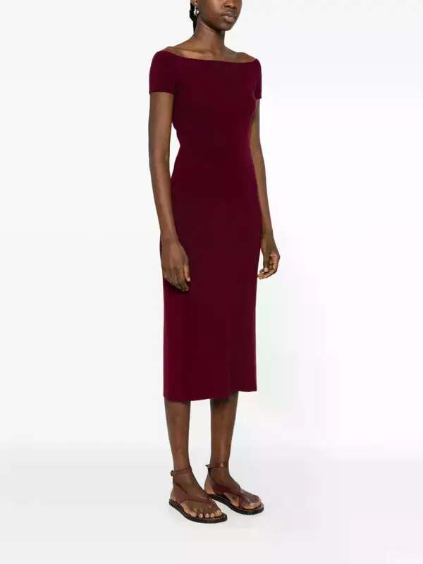 Eric Bompard Bardot Knitted Midi Dress