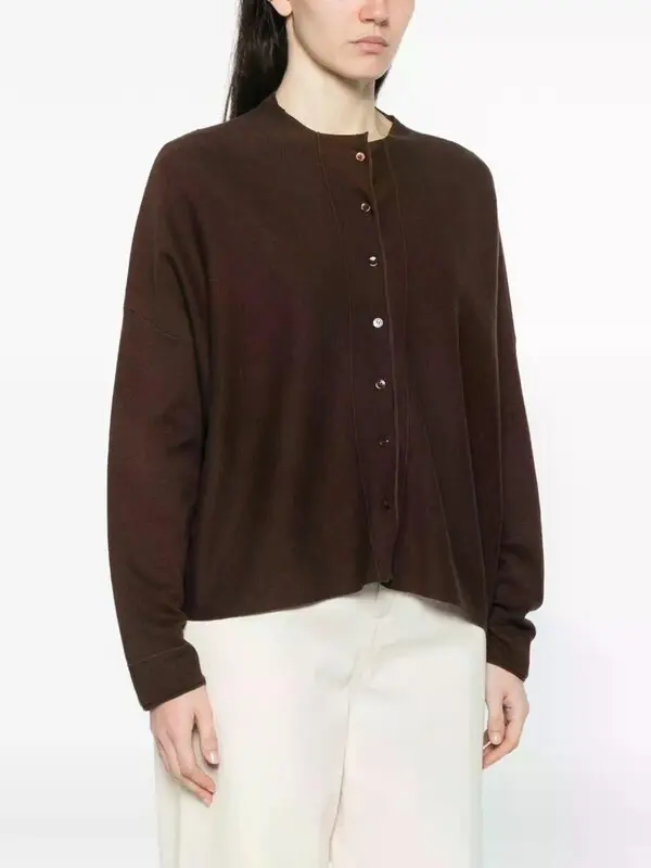 Eric Bompard Button Round-neck Cardigan