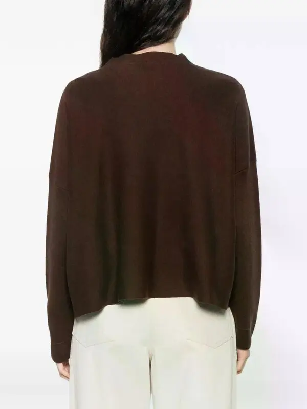 Eric Bompard Button Round-neck Cardigan