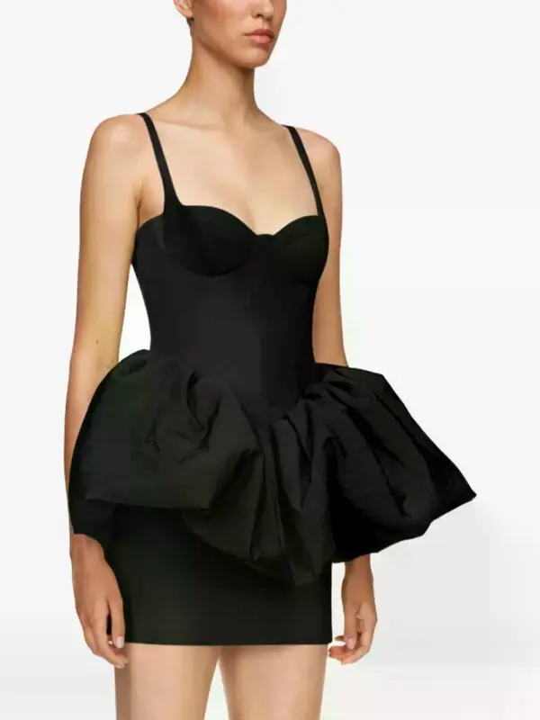 David Koma Mini Dress With Puff Skirt Detail