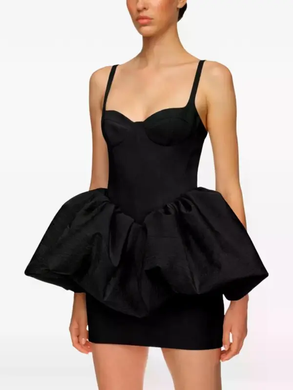 David Koma Mini Dress With Puff Skirt Detail
