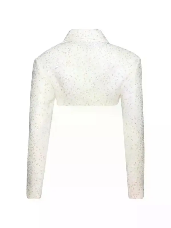 David Koma Sequin-embellished Cropped Jacket
