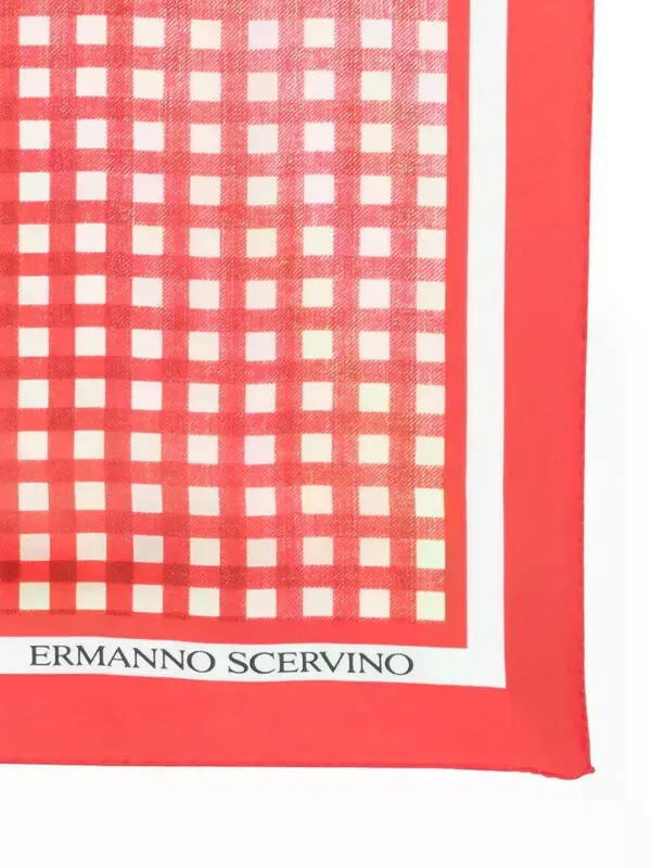 Ermanno Scervino Checked Scarf - Red