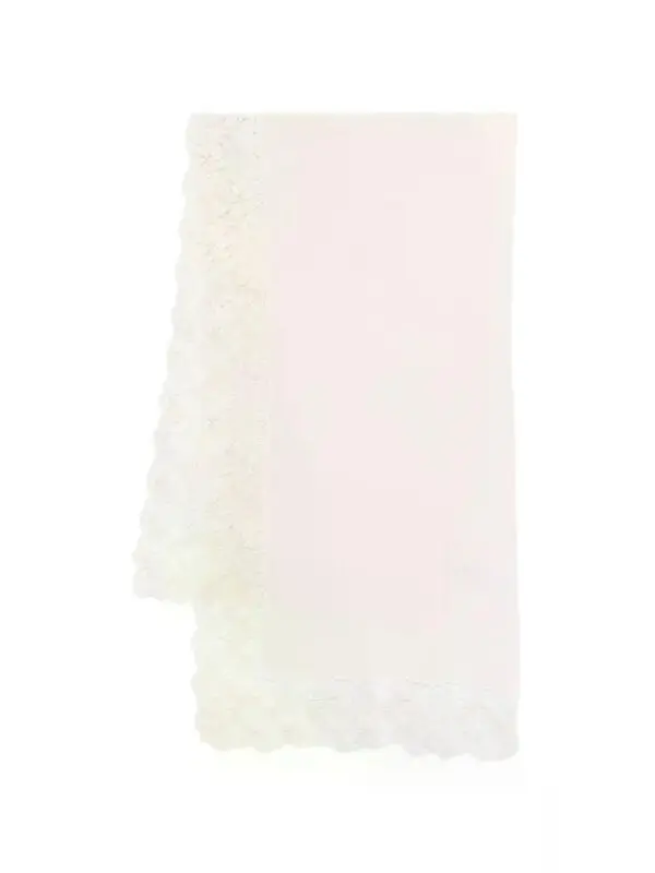 Ermanno Scervino Lace Trim Scarf - Neutrals