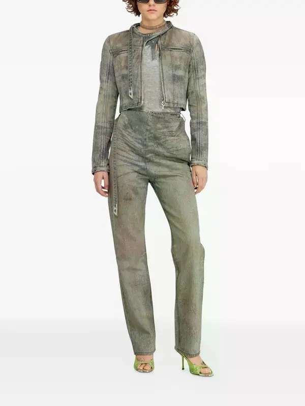 DIESEL® Slim Fit High-waist Jeans With Deconstructed Belt - Grey