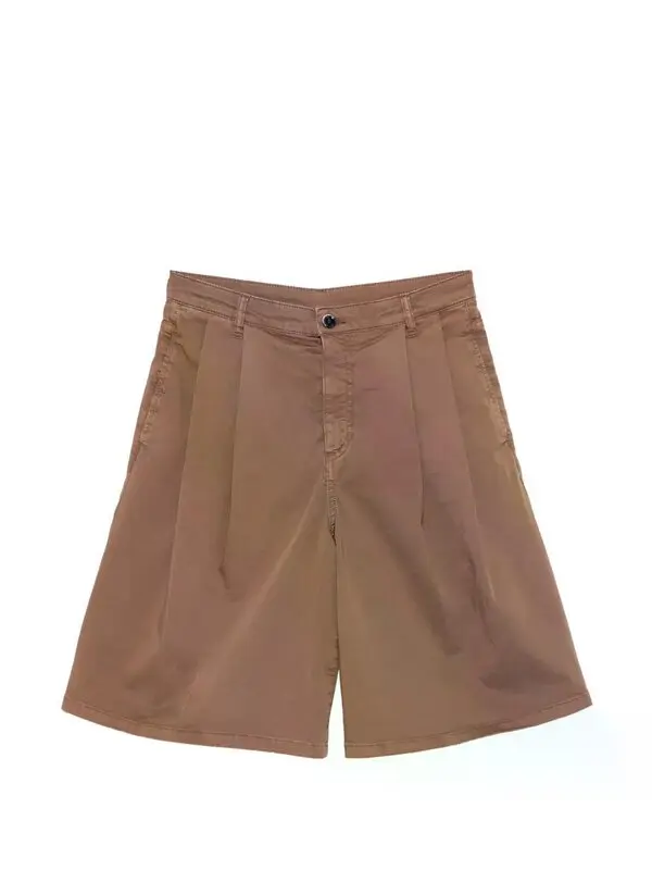 NINE:INTHE:MORNING Pleated Tailored Shorts - Brown