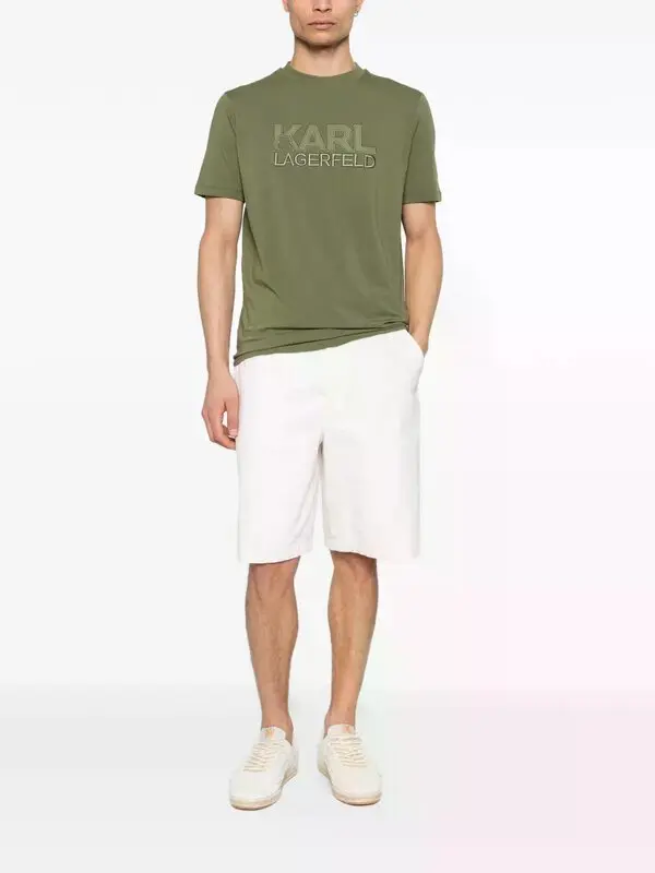 Karl Lagerfeld Logo-embroidered T-shirt