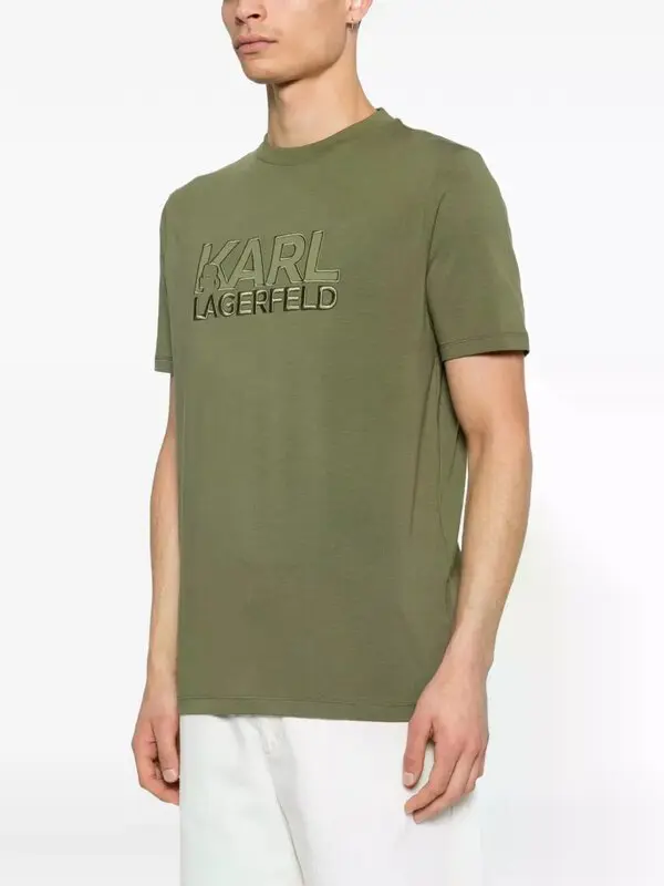 Karl Lagerfeld Logo-embroidered T-shirt