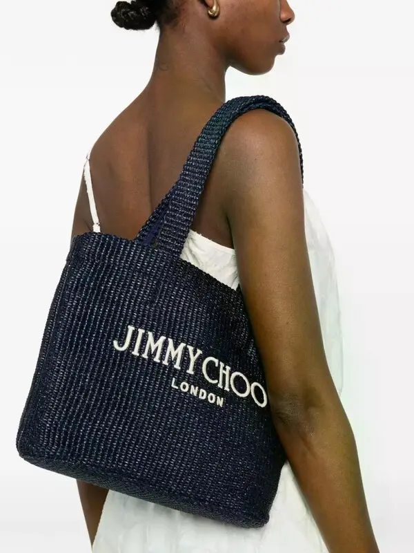 JIMMY CHOO East-west Logo Tote - Blue