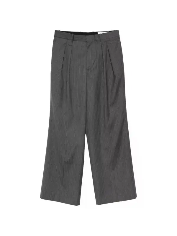 TONYWACK Striped Pleated Trousers