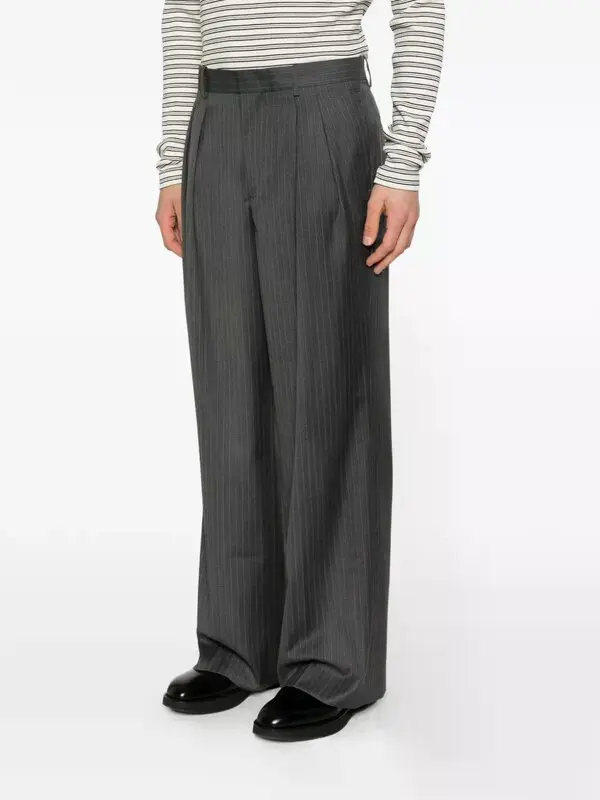 TONYWACK Striped Pleated Trousers