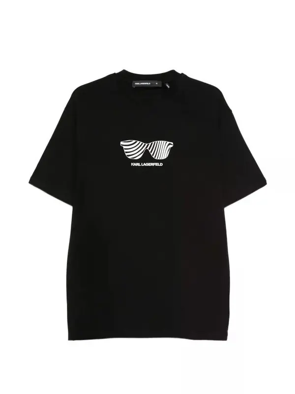 Karl Lagerfeld Print-detail T-shirt - Black