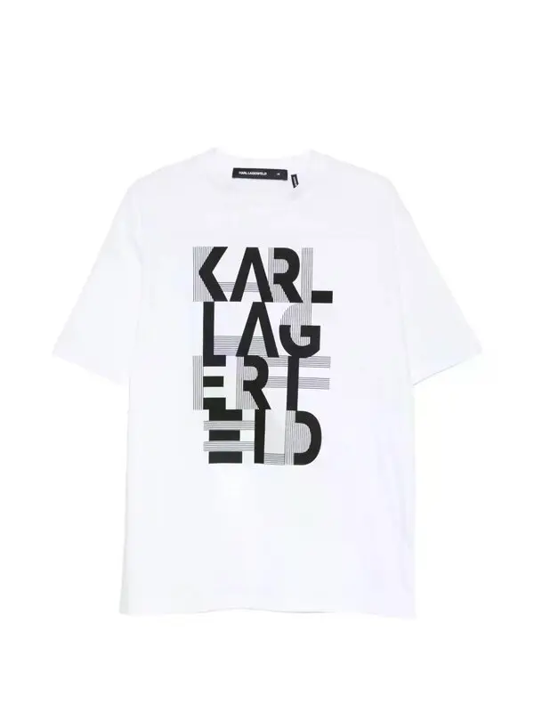 Karl Lagerfeld Print-detail T-shirt - White