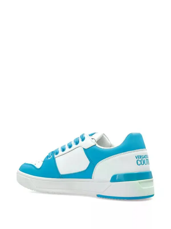 Versace Leather Logo Sneakers - Blue