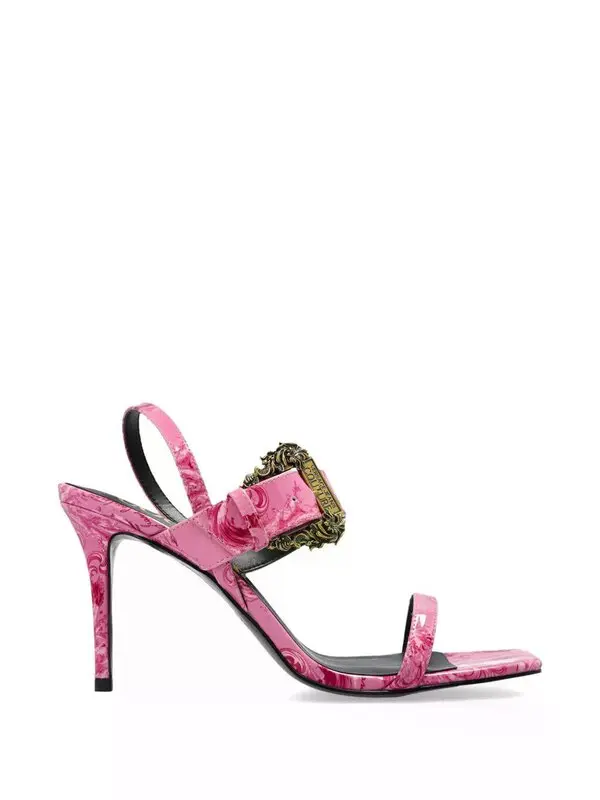 Versace Emily Buckle Heeled Sandals - Pink