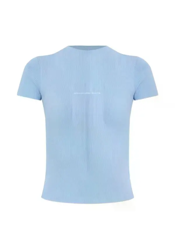 Alexander Wang Ribbed Short-sleeve T-shirt - Blue
