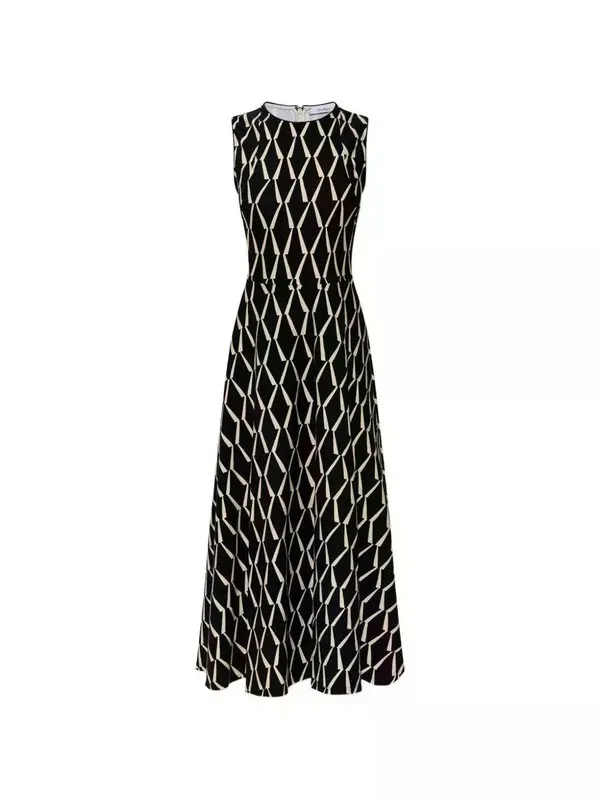 Max Mara Patterned Jersey Midi Dress