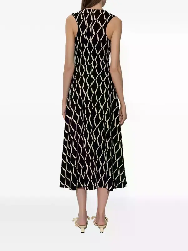 Max Mara Patterned Jersey Midi Dress