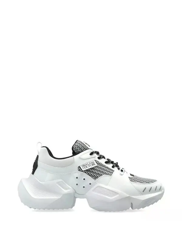Versace Mesh Panelled Sneakers - White