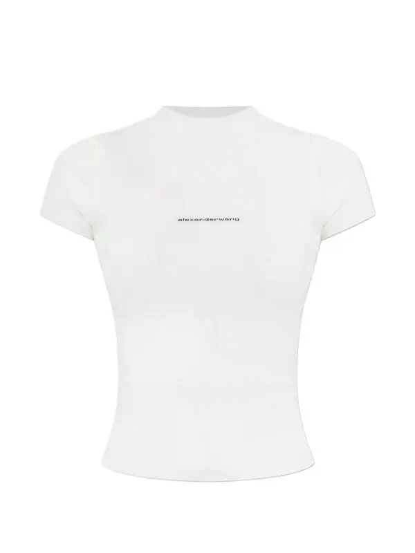 Alexander Wang Jacquard-logo Short-sleeve T-shirt - White