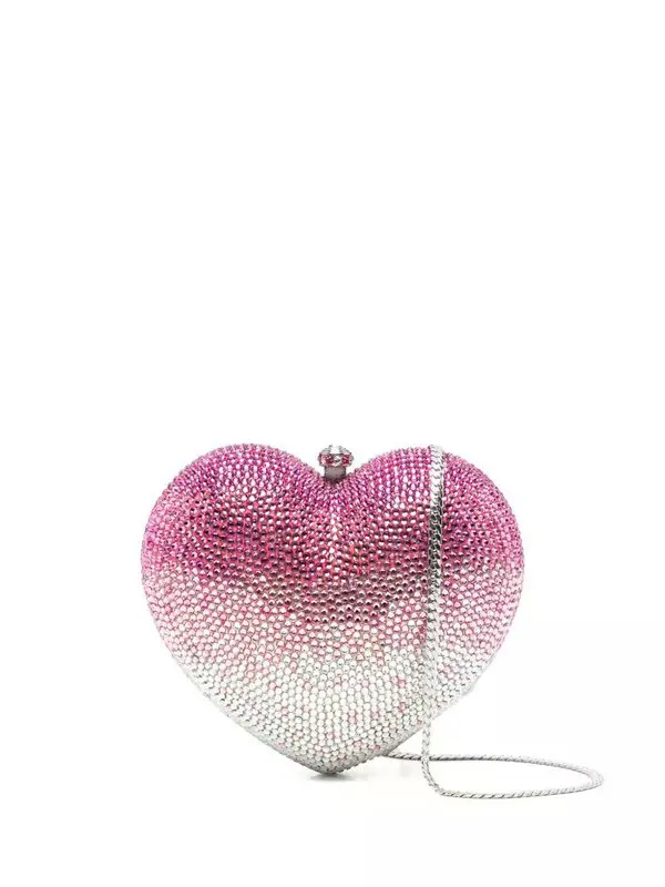 SAN BLAS Heart Embellished Clutch Bag - Pink