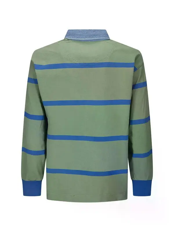 Gramicci Striped Polo Shirt - Green