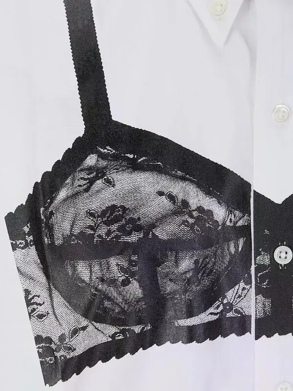 Vaquera Bra-print Button-down Shirt