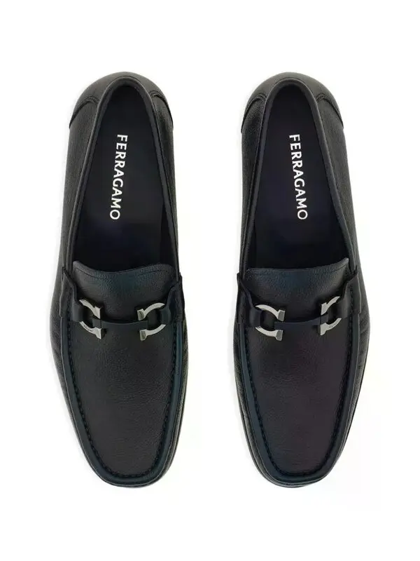 FERRAGAMO Loafers With Gancini Buckle - Blue