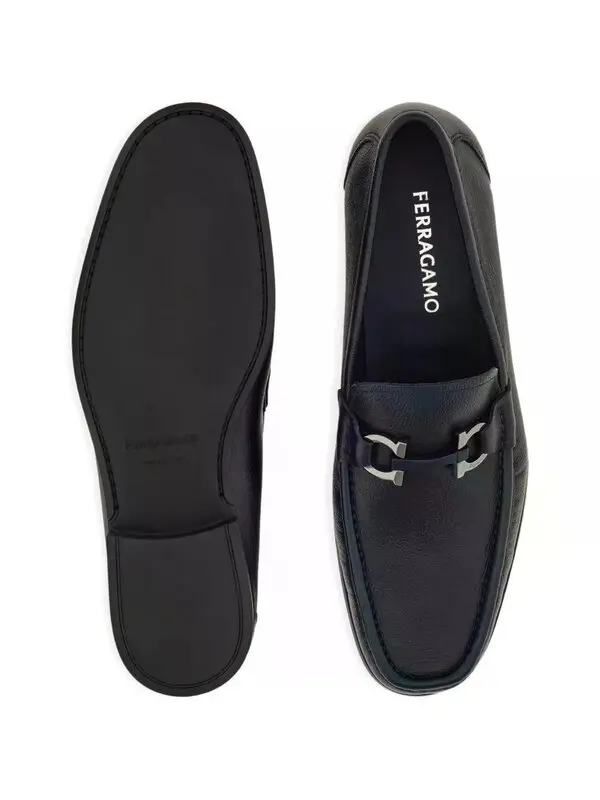 FERRAGAMO Loafers With Gancini Buckle - Blue