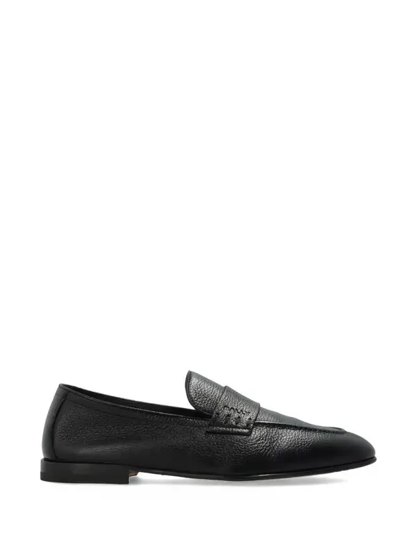 Bally Leather Penny Loafers - Black