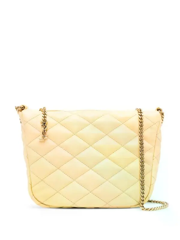 Saint Laurent Mini Diamond-pattern Shoulder Bag - Neutrals