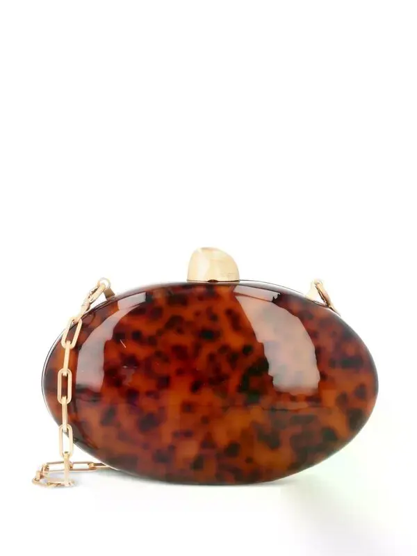 Cult Gaia Eviana Tortoiseshell-effect Clutch Bag - Brown