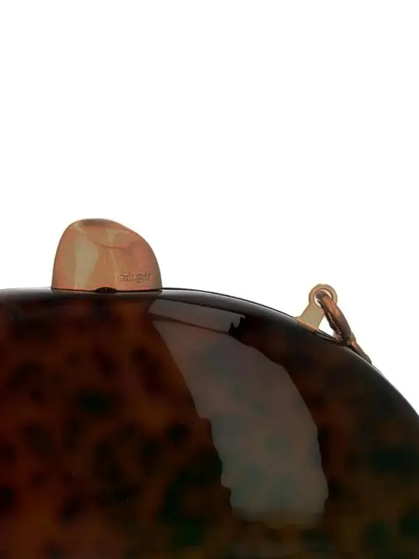 Cult Gaia Eviana Tortoiseshell-effect Clutch Bag - Brown