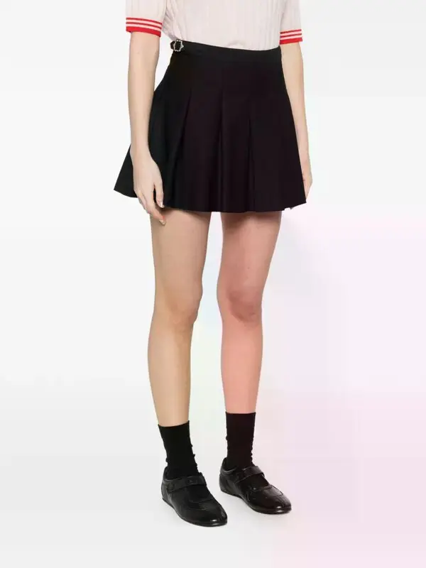 DUNST Buckle Pleated Mini Skirt