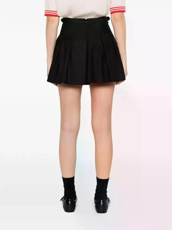 DUNST Buckle Pleated Mini Skirt