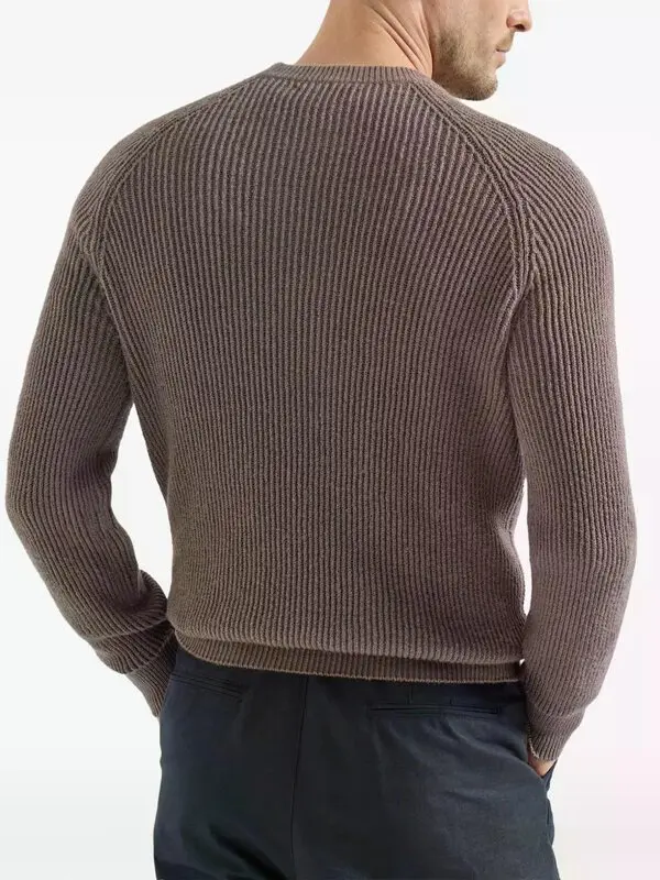 Brunello Cucinelli Ribbed Crew-neck Sweater - Purple