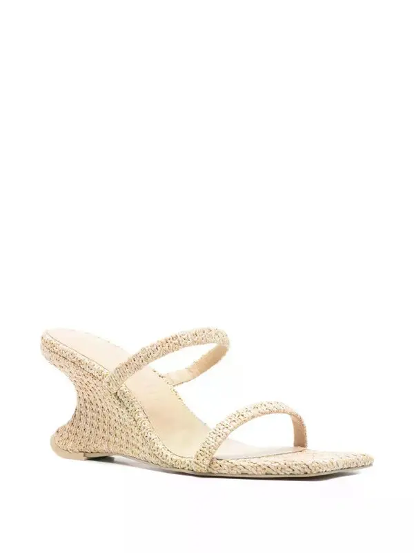 Cult Gaia Raven Woven Sandals - Neutrals