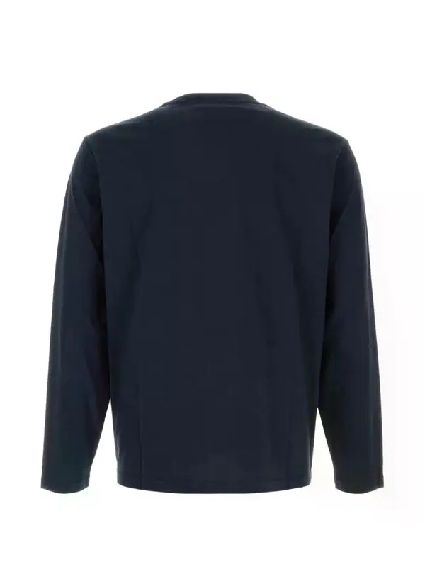 AUTRY Long-sleeve Logo-embroidered T-shirt - Blue