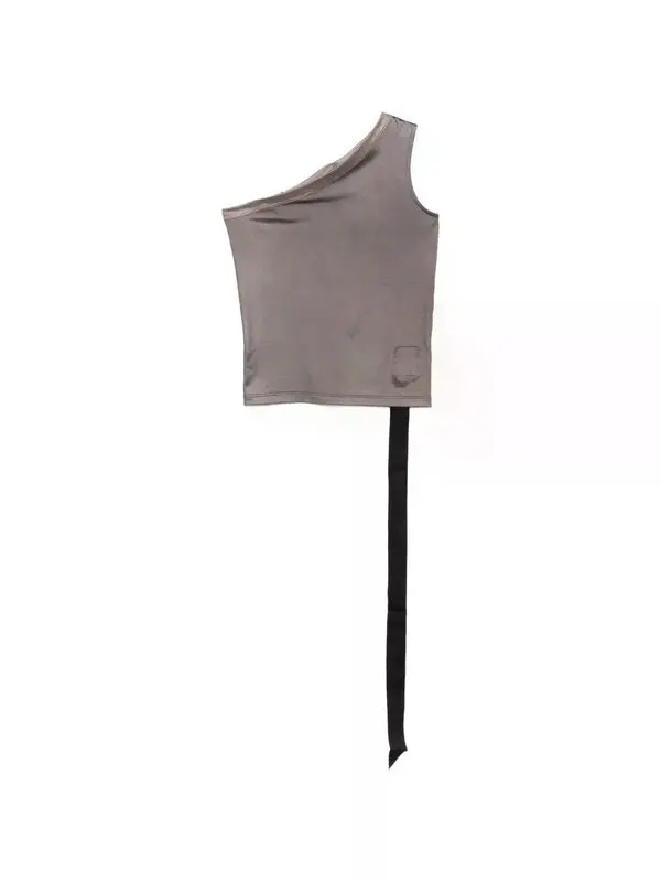 Rick Owens One-shoulder Ribbon Top - Grey