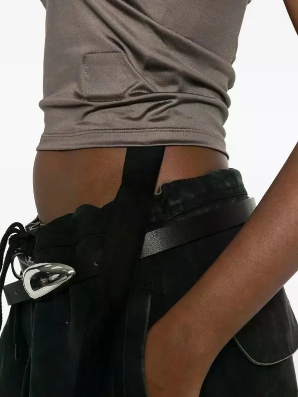 Rick Owens One-shoulder Ribbon Top - Grey