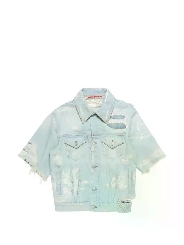 Acne Studios Distressed Denim Jacket - Blue