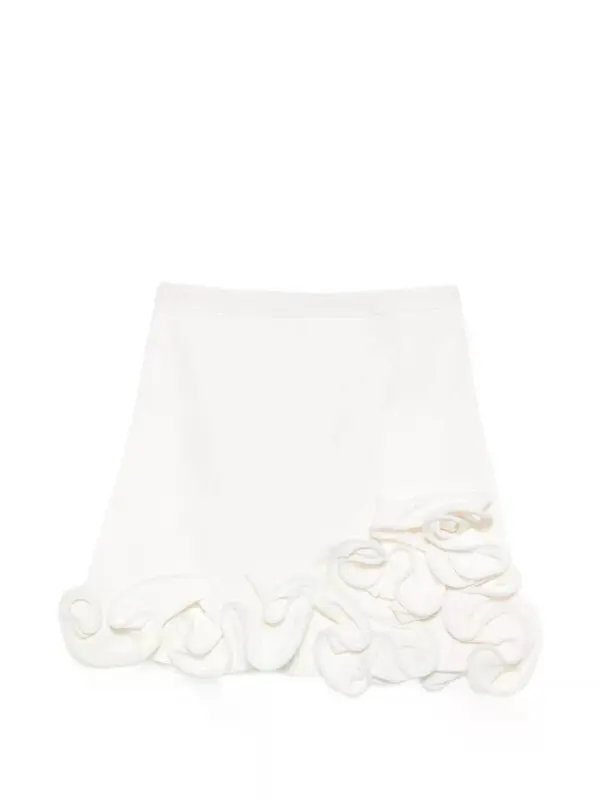Sandro Ruffled Mini Skirt - White