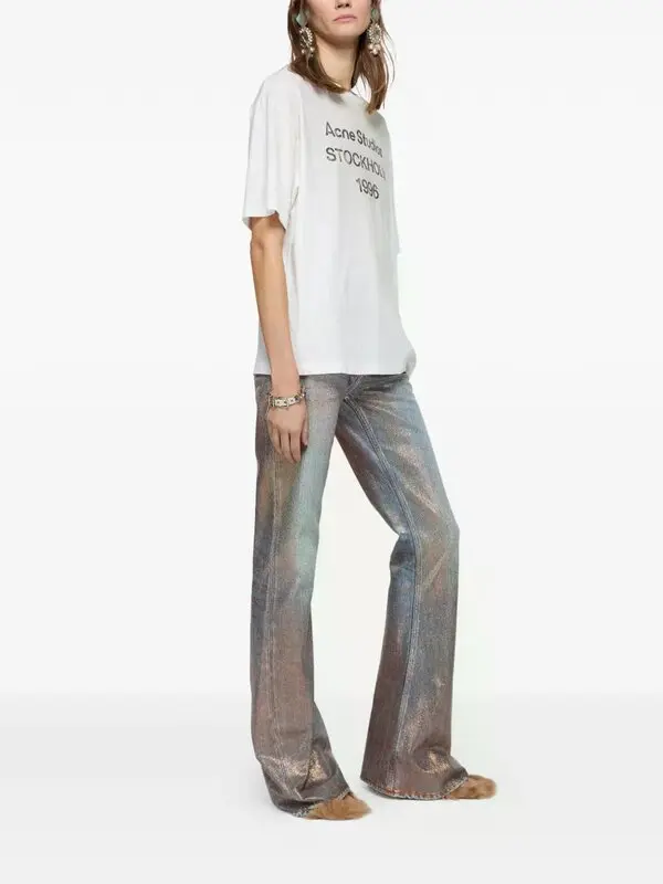 Acne Studios Fitted Glitter Flared Trousers