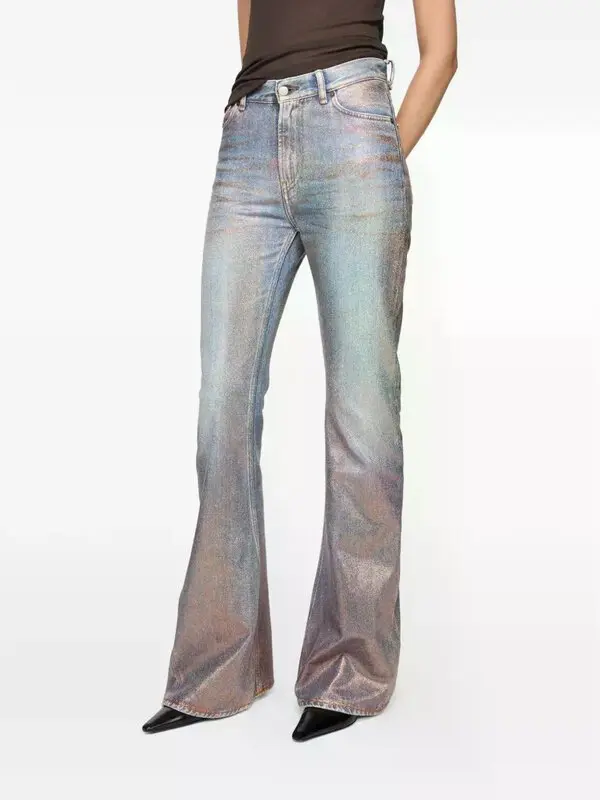 Acne Studios Fitted Glitter Flared Trousers