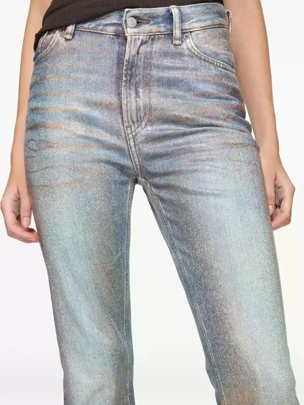 Acne Studios Fitted Glitter Flared Trousers