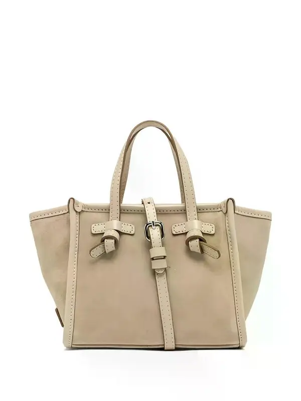 GIANNI CHIARINI Mini Miss Marcella Knot-detail Tote Bag - Neutrals