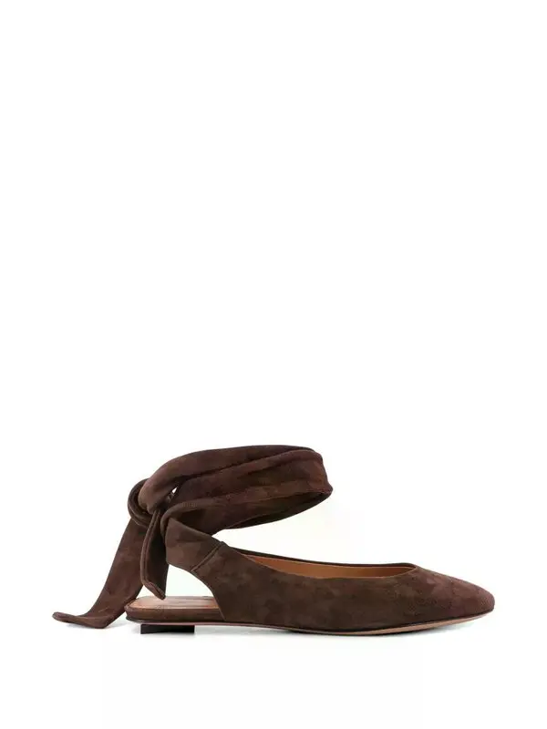 Attico Cloe Flat Mules - Brown