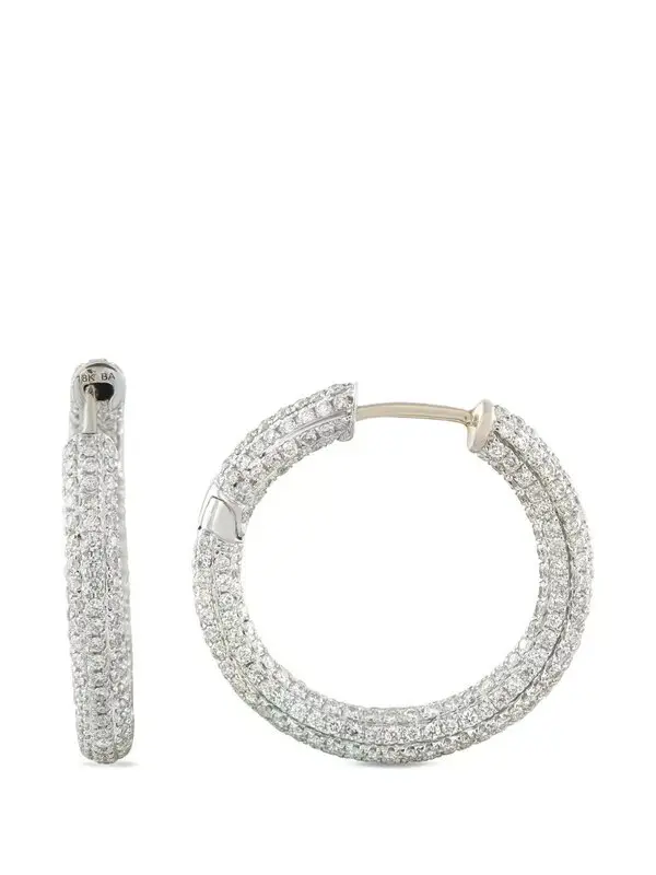 LB EXCLUSIVE Diamond Hoop Earrings