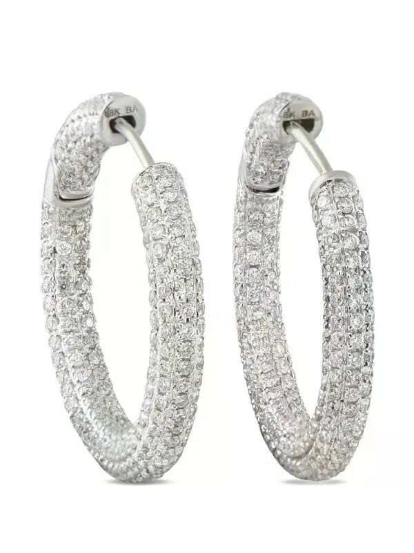 LB EXCLUSIVE Diamond Hoop Earrings